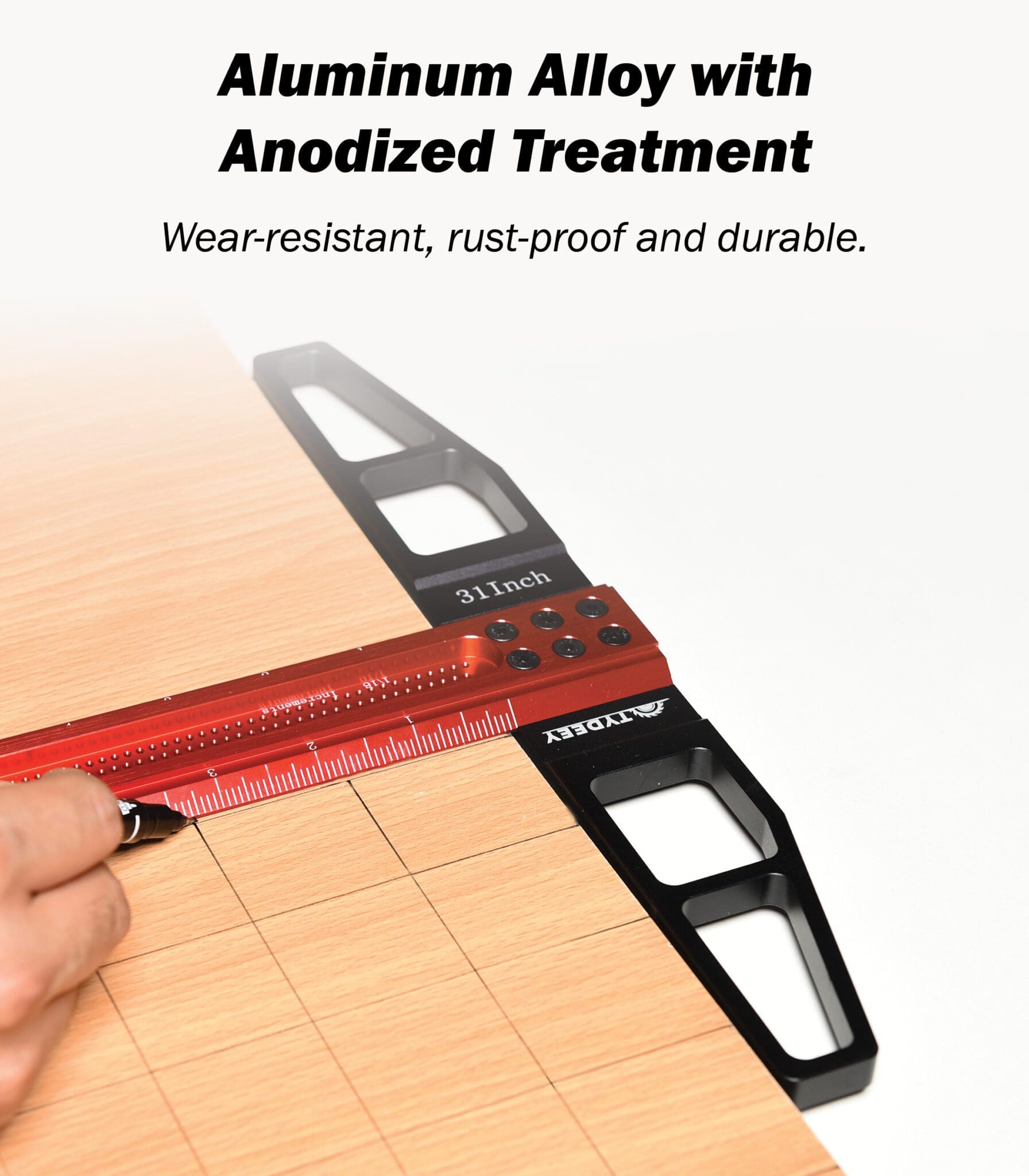 TYDEEY 39 in Precision Ruler Square T-Shaped Woodworking Scriber ...